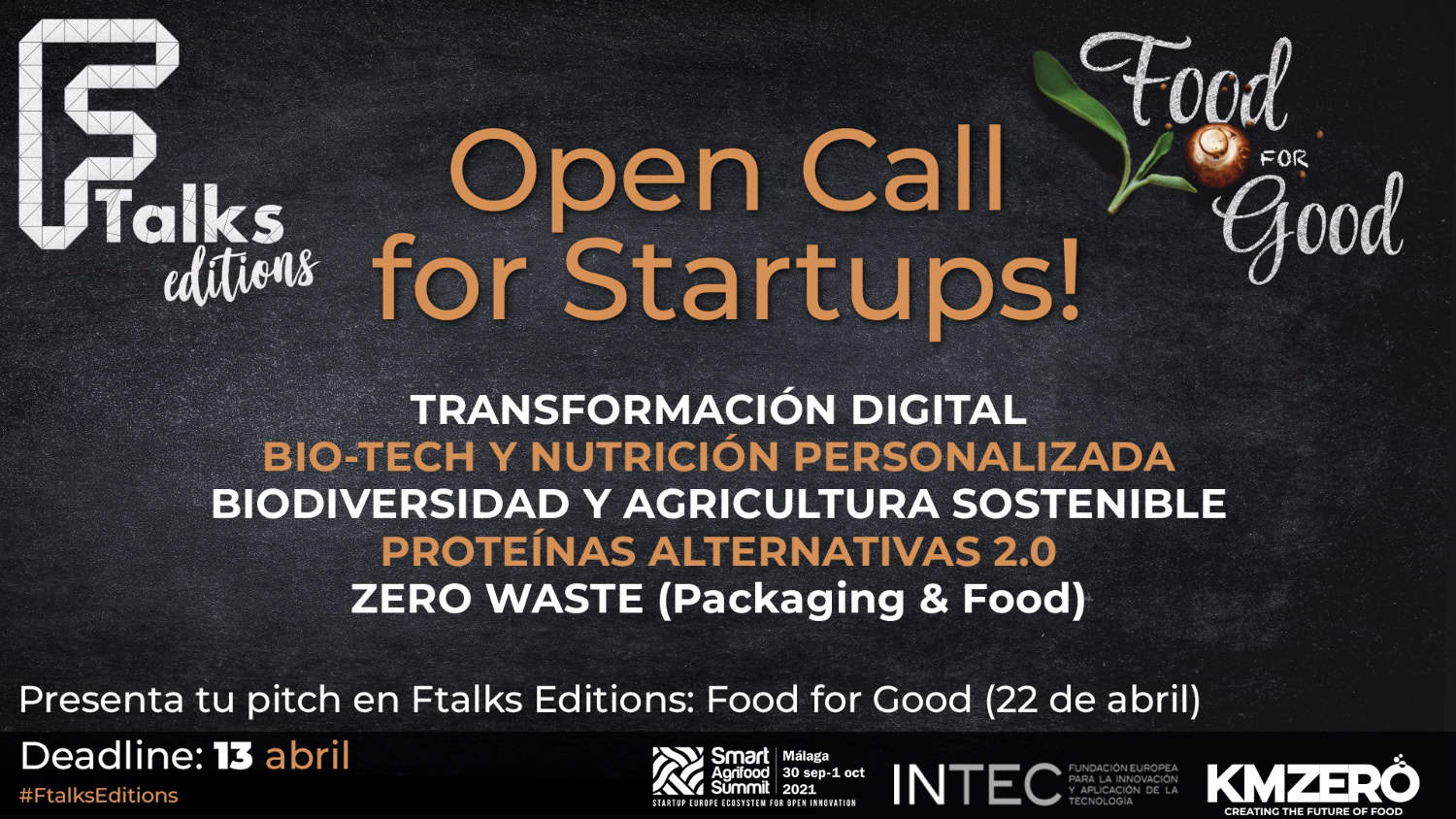 KM ZERO y Smart Agrifood Summit lanzan una convocatoria conjunta